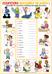Jobs ESL Vocabulary Worksheets